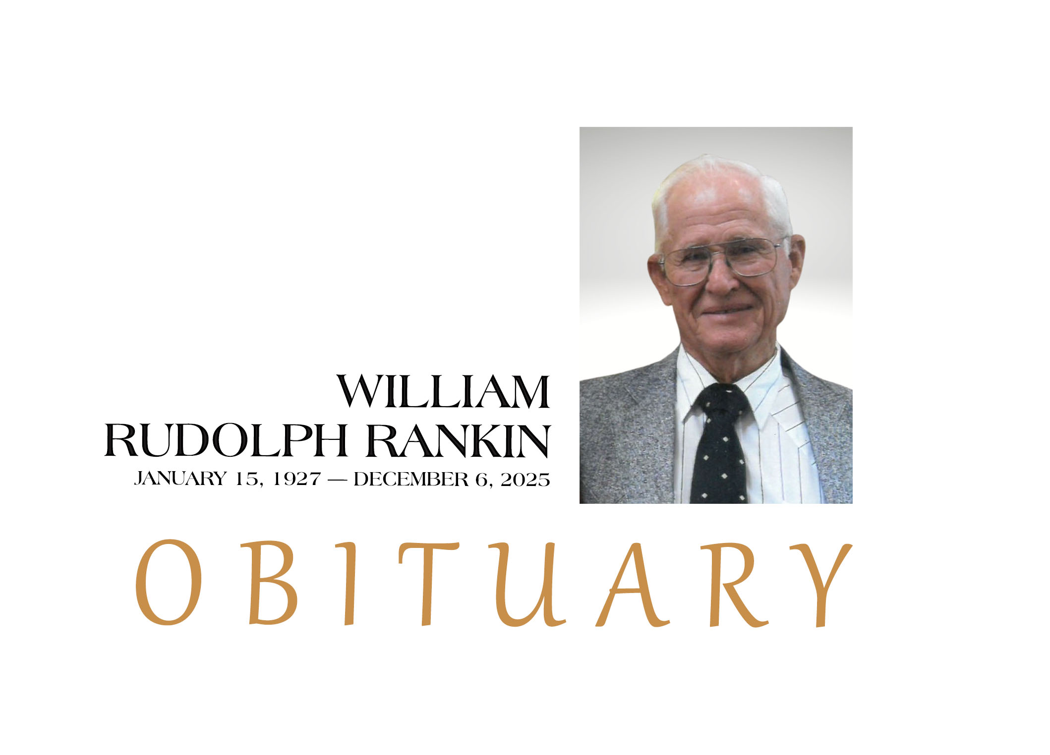 OBITUARY: WILLIAM RUDOLPH RANKIN | The Canadian Record
